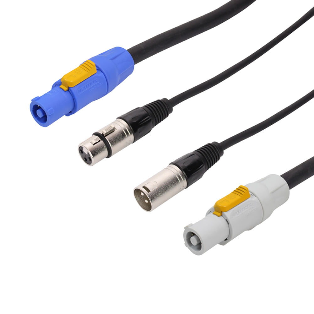 10m Combi PowerCON and XLR 3-Pin Male – Female DMX Cable - AV Technical ...